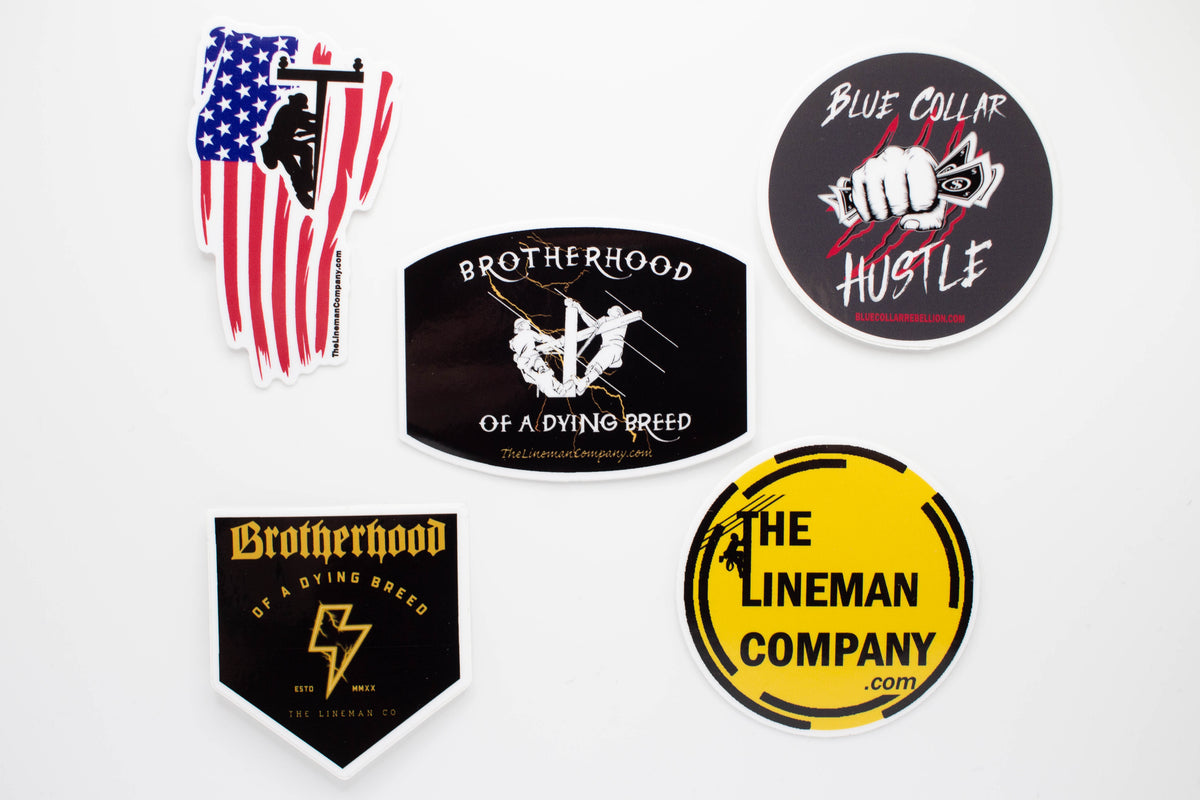 "Brotherhood Lightning" 2x3" Sticker – The Lineman Company
